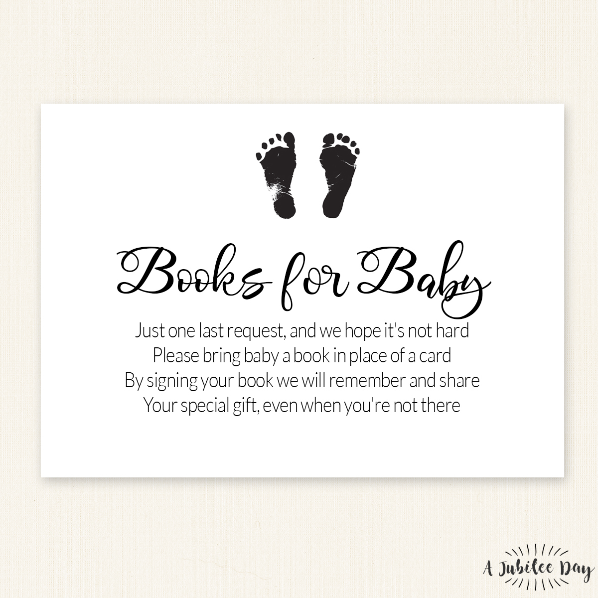 Bring Book Request Card (6 Designs!) - A Jubilee Day