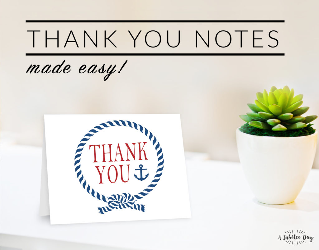 Easy Thank You Note Guide - A Jubilee Day