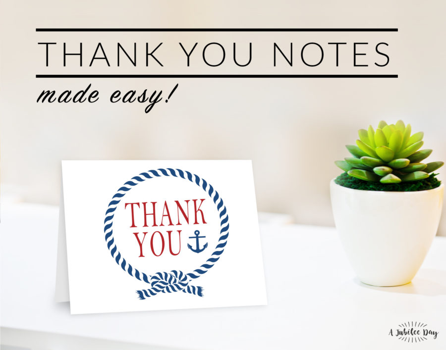 Easy Thank You Note Guide - A Jubilee Day