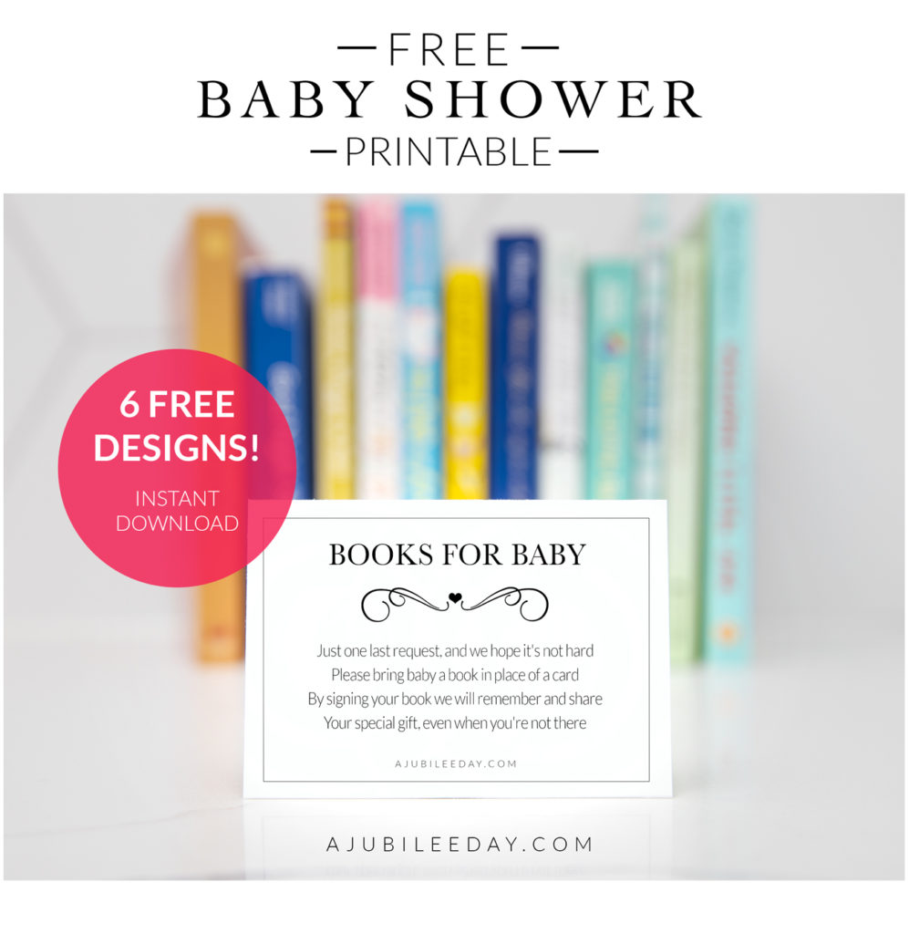 Bring A Book Instead of Card (Free Printable!) - A Jubilee Day