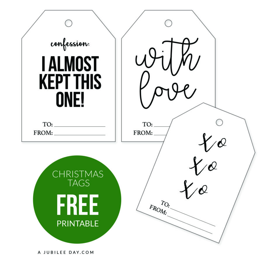 Christmas Present Tags (free printable) - A Jubilee Day